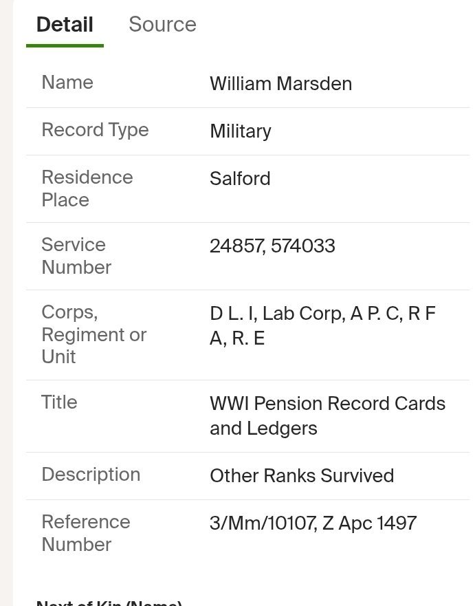 William Marsden, RFA 155024 later Army Pay Corps 24857. - Soldiers and ...