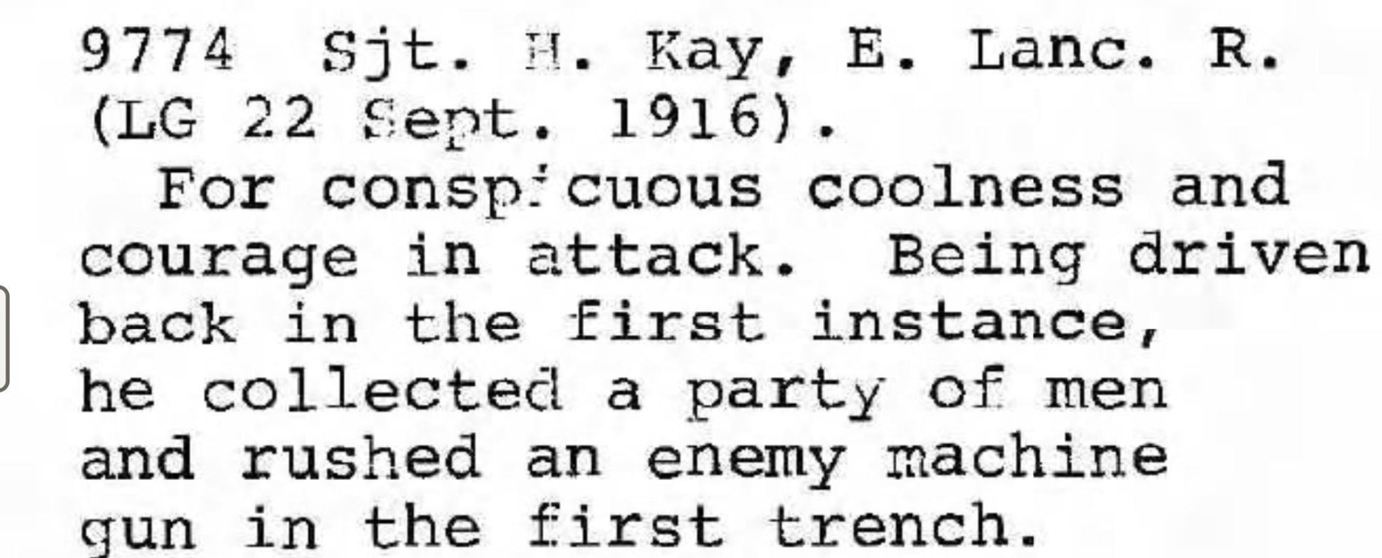 9774 Sergeant Major Harold Kay DCM, East Lancashire Regiment - Soldiers ...