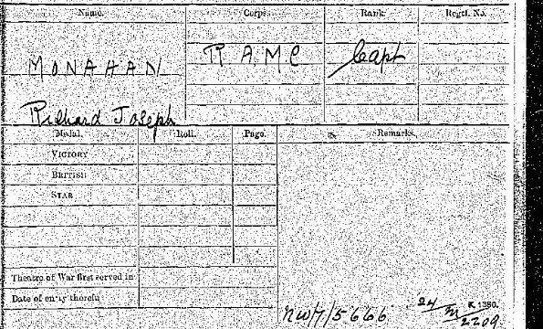 Richard Joseph Monahan of Montreal, RNMS. - Medical Services (Home and ...