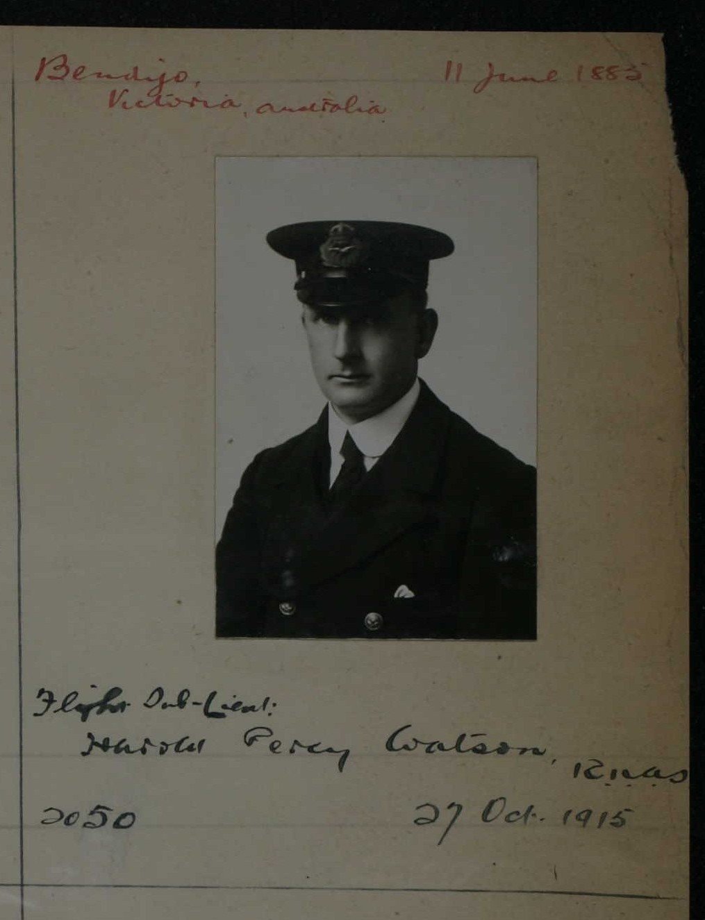 Seeking a photo of Harold Percy Watson, Australian who joined the ...