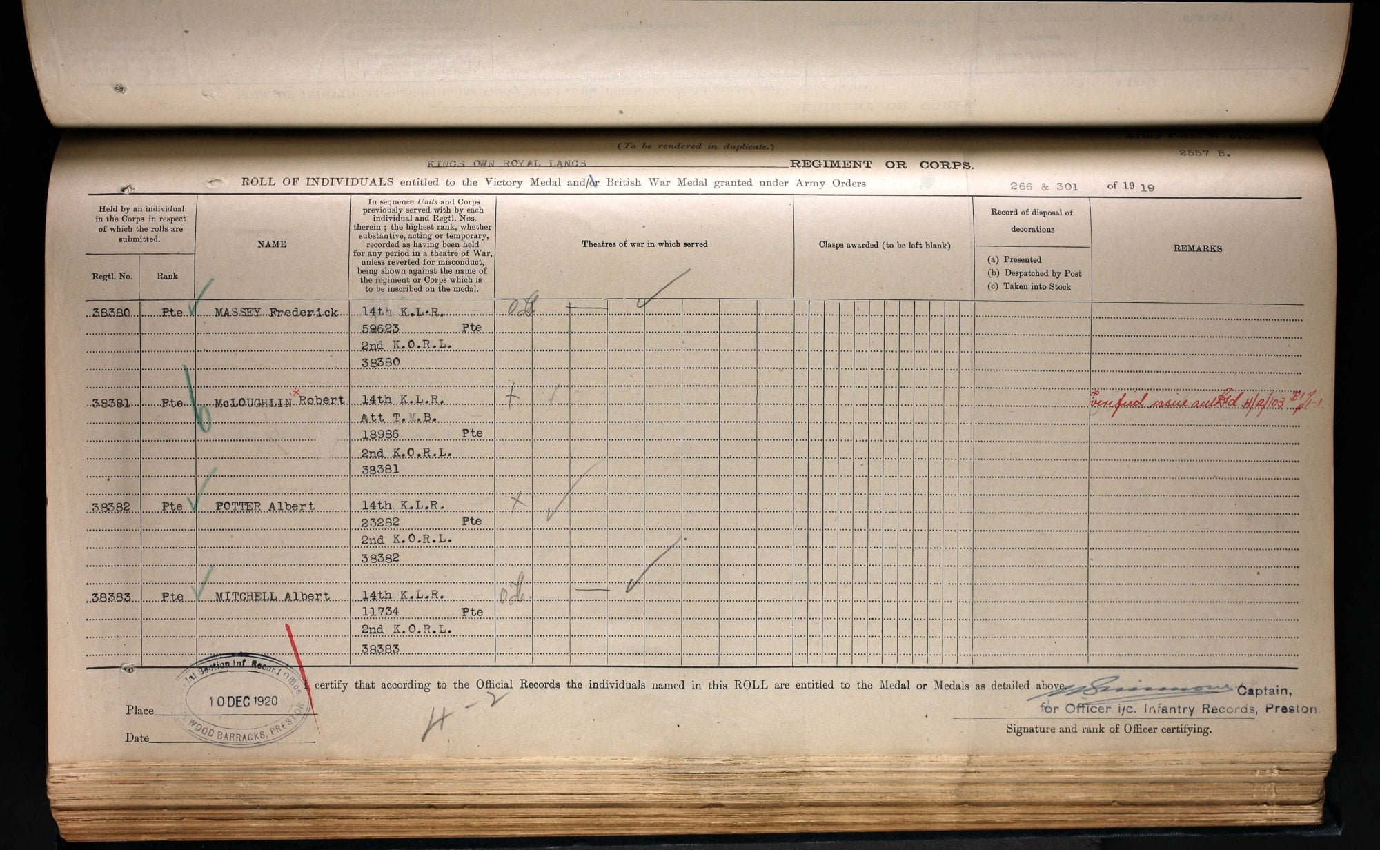 Help with Medal Notes - Soldiers and their units - The Great War (1914 ...