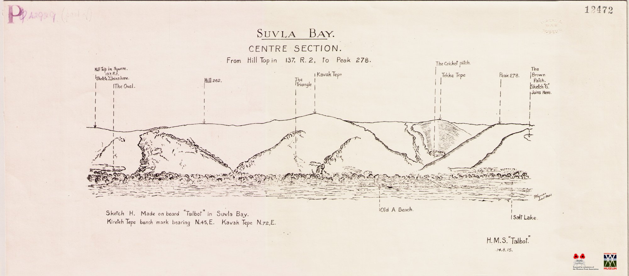 Map of Isle of Wight Rifles advance from Suvla Bay - Gallipoli - The ...