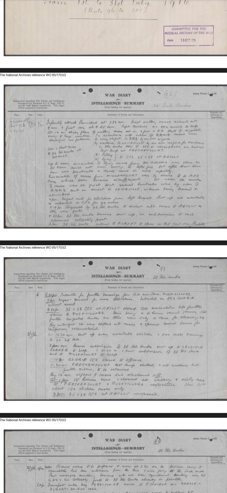 Trench names battle of the somme - The Western Front - The Great War ...