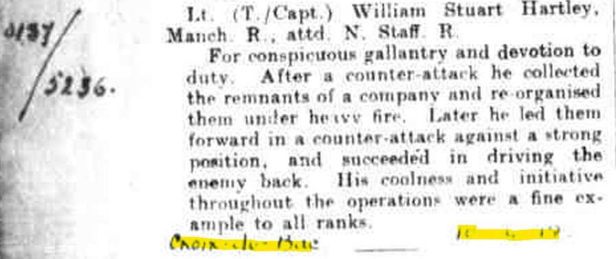 Captain William Stuart Hartley MC - Soldiers and their units - The ...