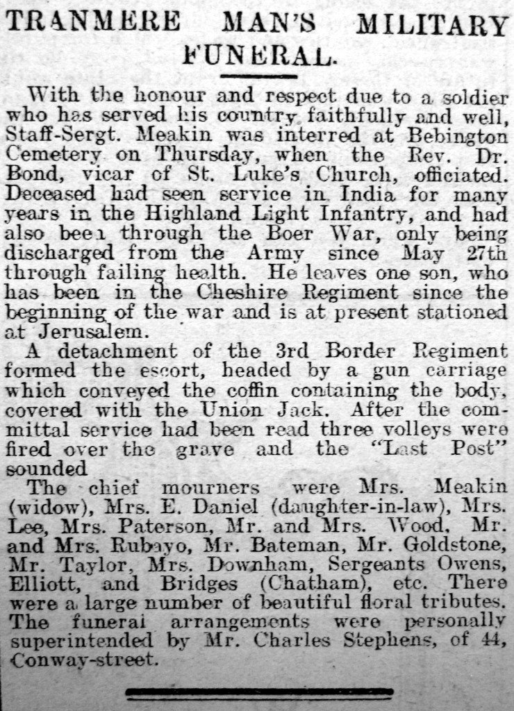 1493 John Meakin died in Birkenhead on 10 June 1918 - Possible non ...