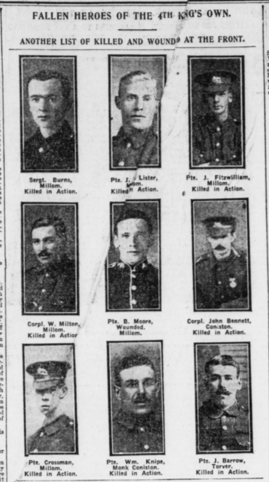Corporal Thomas Shaw 5481 Border Regiment and of interest to Kings Own ...