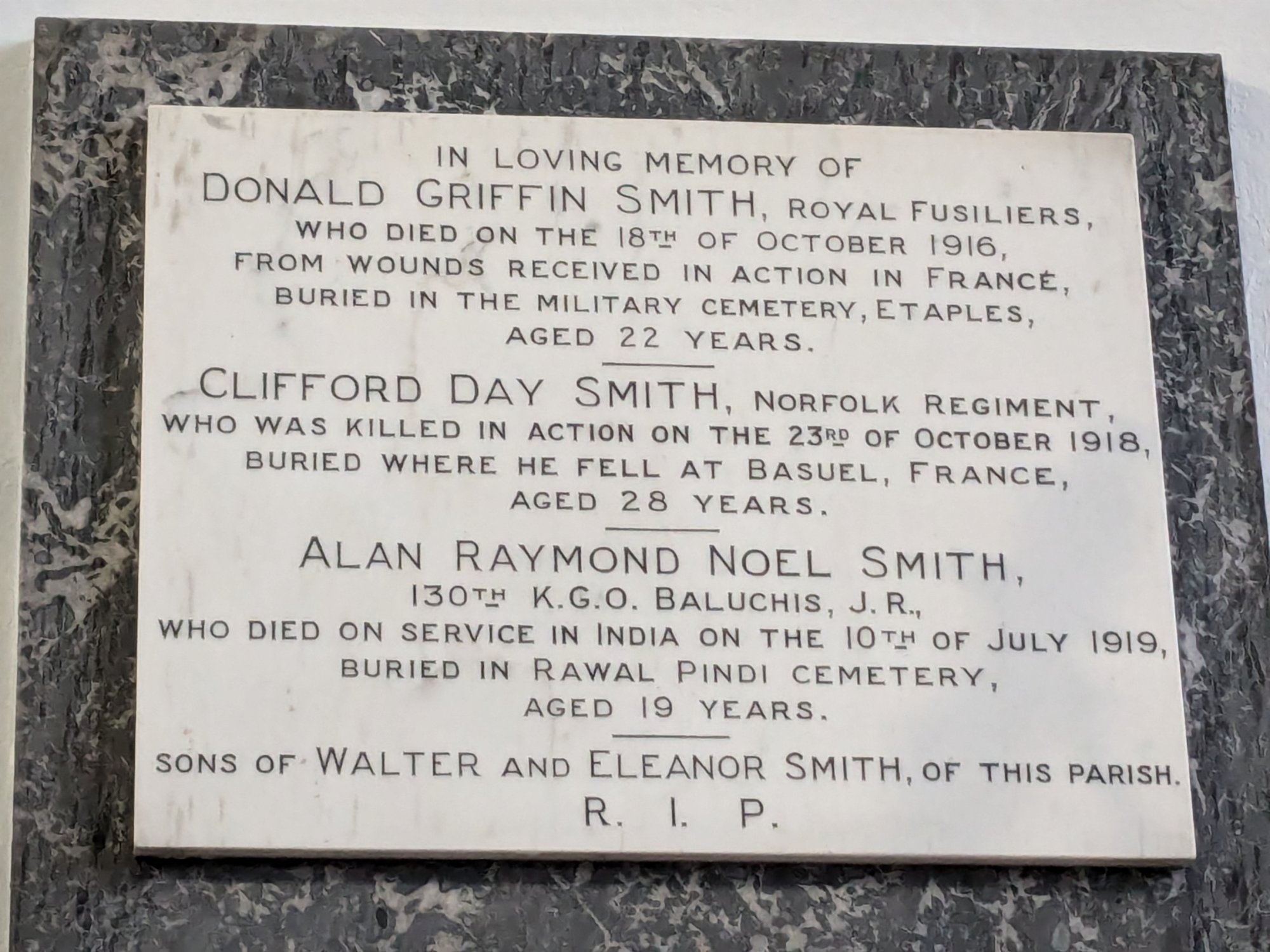 Lt Alan Raymond Noel Smith KG Own Baluchis (Jacobs Rifles) - Soldiers ...