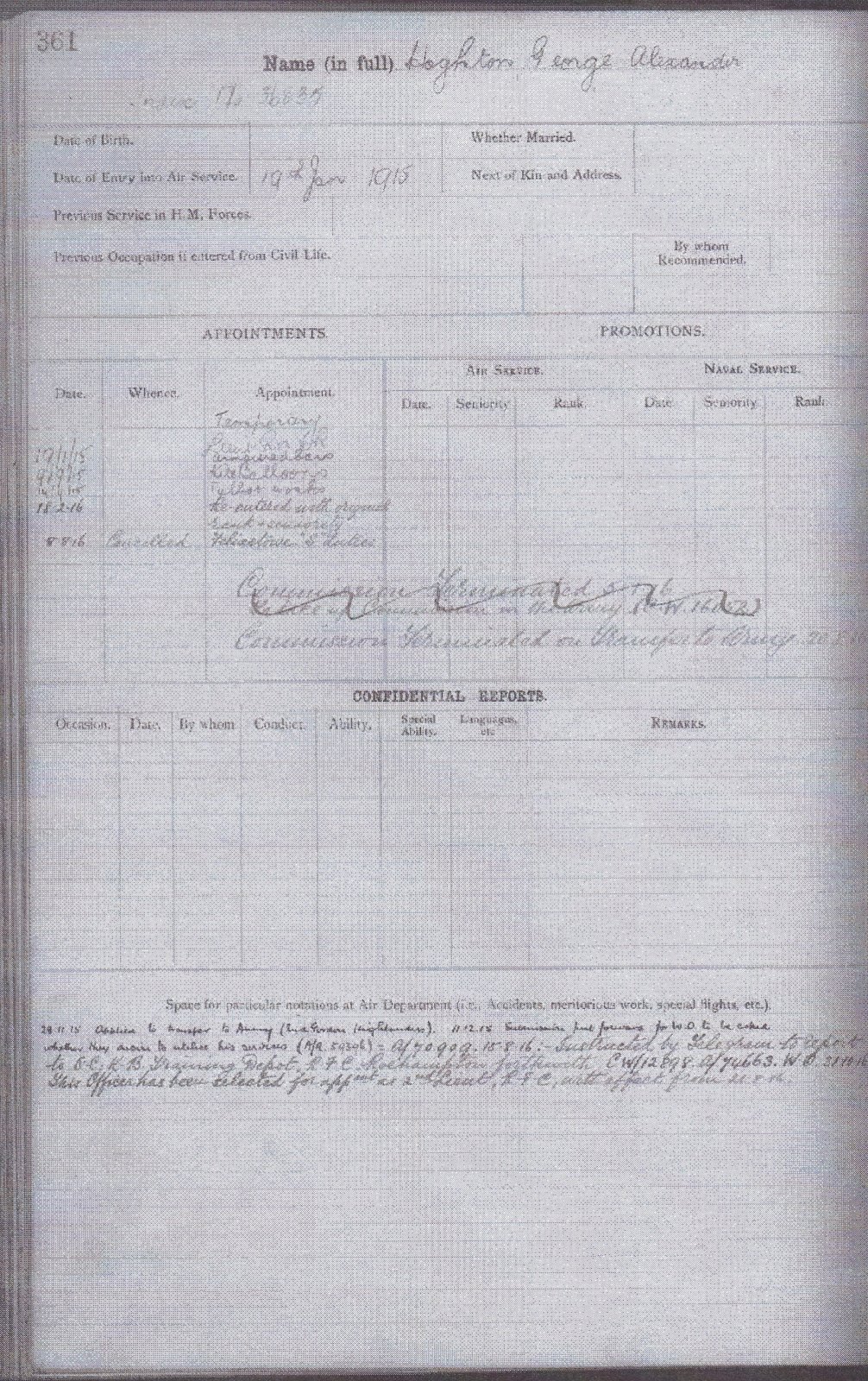 Capt George Alexander HOGHTON (1876-1931) RNVR, RNAS, MGC, RFC, RAF ...