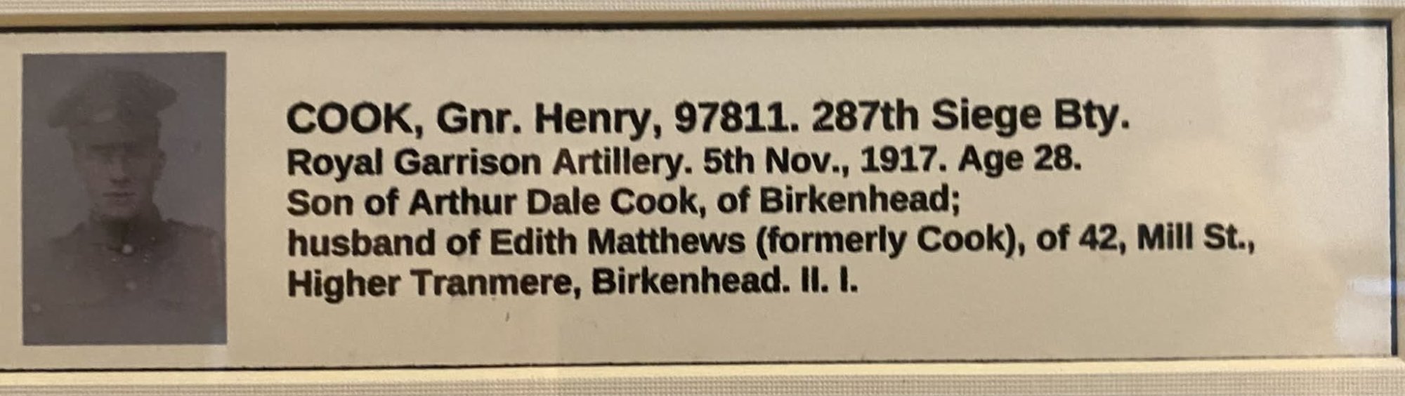 How can I know where my Great, Grandfather Gunner Henry Cook Service ...