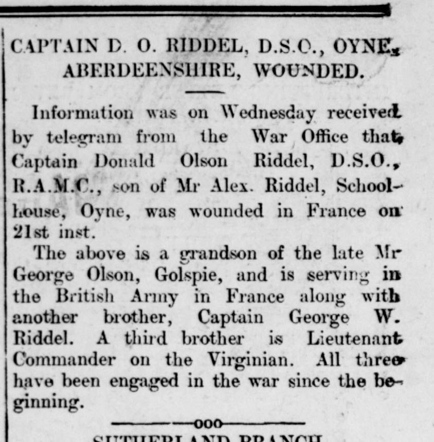 Captain Riddel DSO 11th West Yorks MO - Soldiers and their units - The ...
