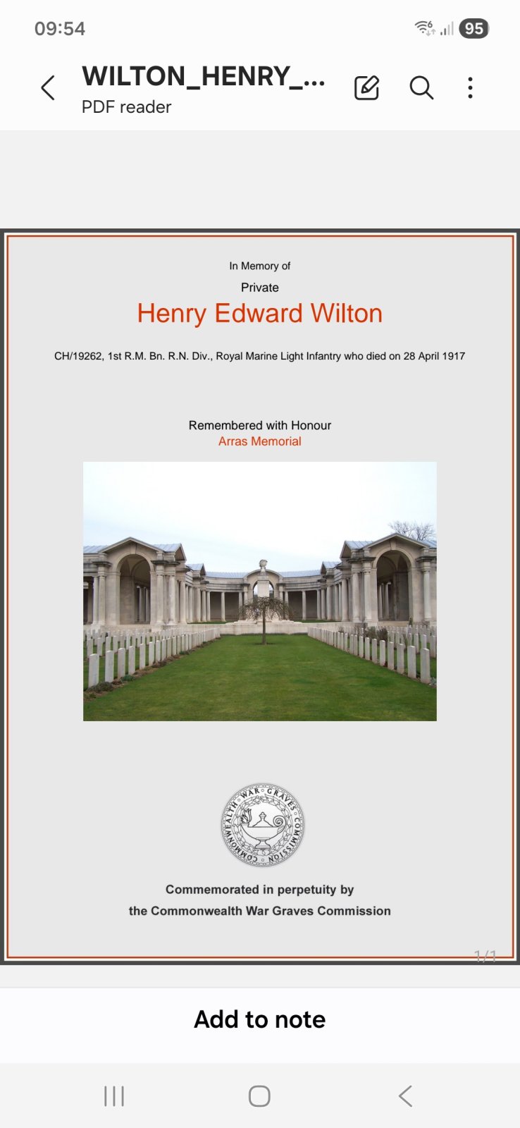 Private Henry Edward Wilton - Soldiers and their units - The Great War ...