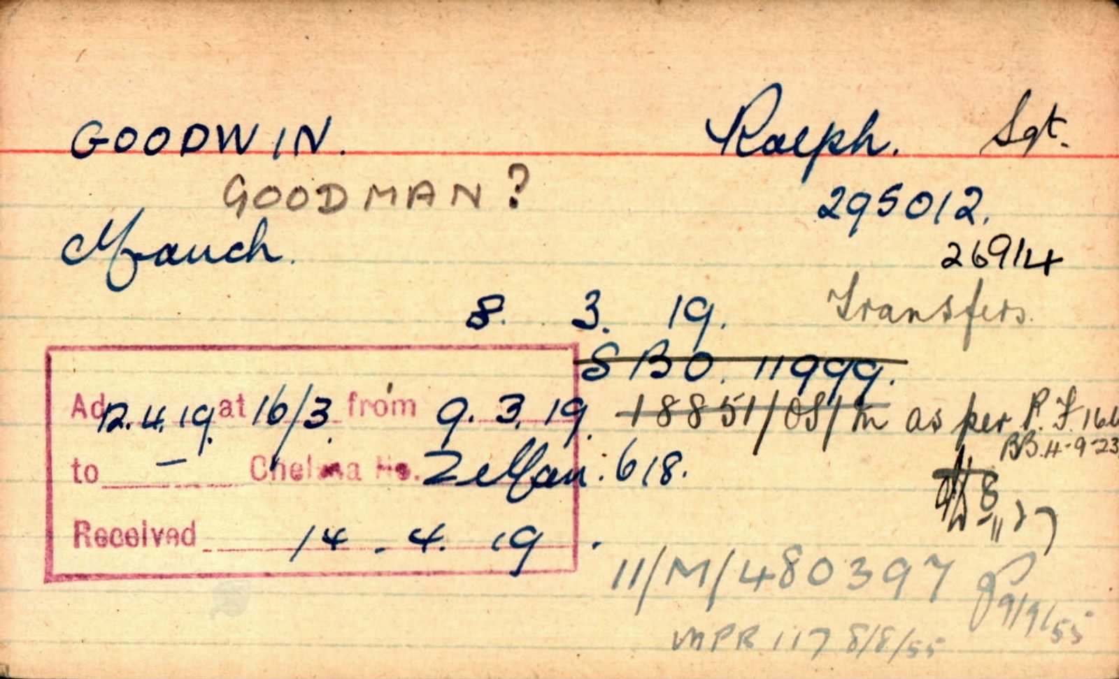 Researching Ralph Goodwin - France - 19th Bn (26914) & 7th Bn (295012 ...