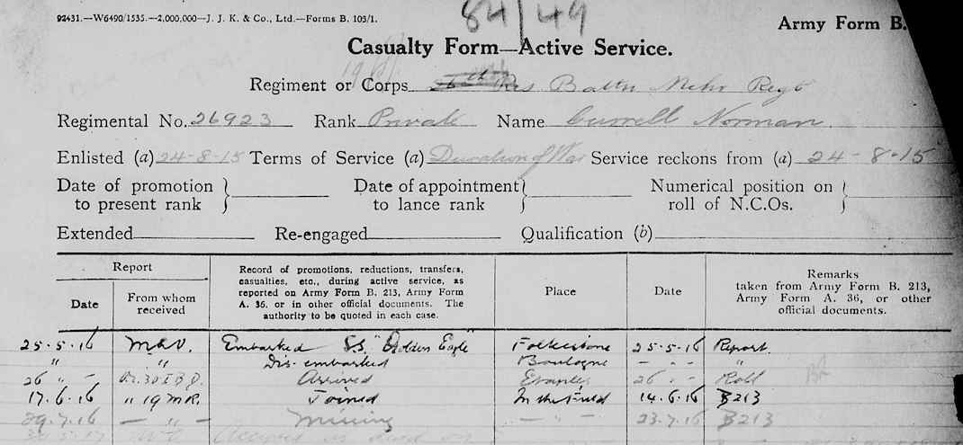 Researching Ralph Goodwin - France - 19th Bn (26914) & 7th Bn (295012 ...