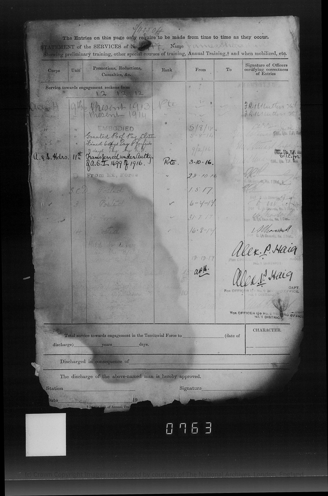 Herbert Gabriel Tanner, 43884,14th Btn Argyll & Sutherland Highlanders ...