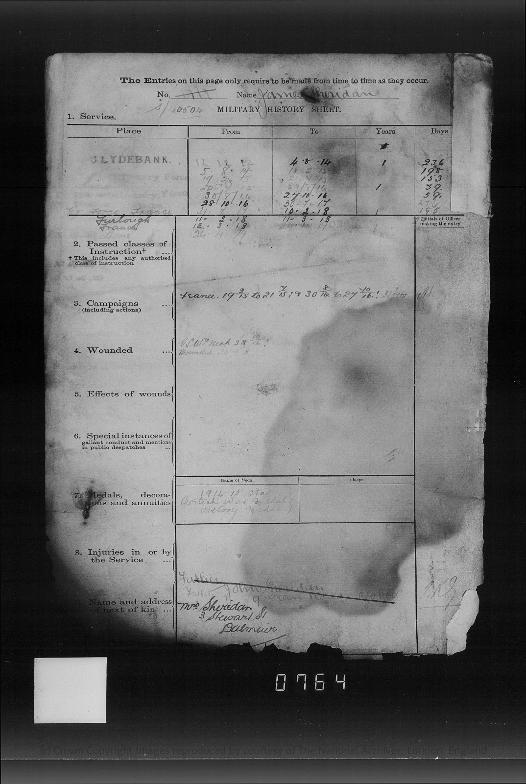 Herbert Gabriel Tanner, 43884,14th Btn Argyll & Sutherland Highlanders ...