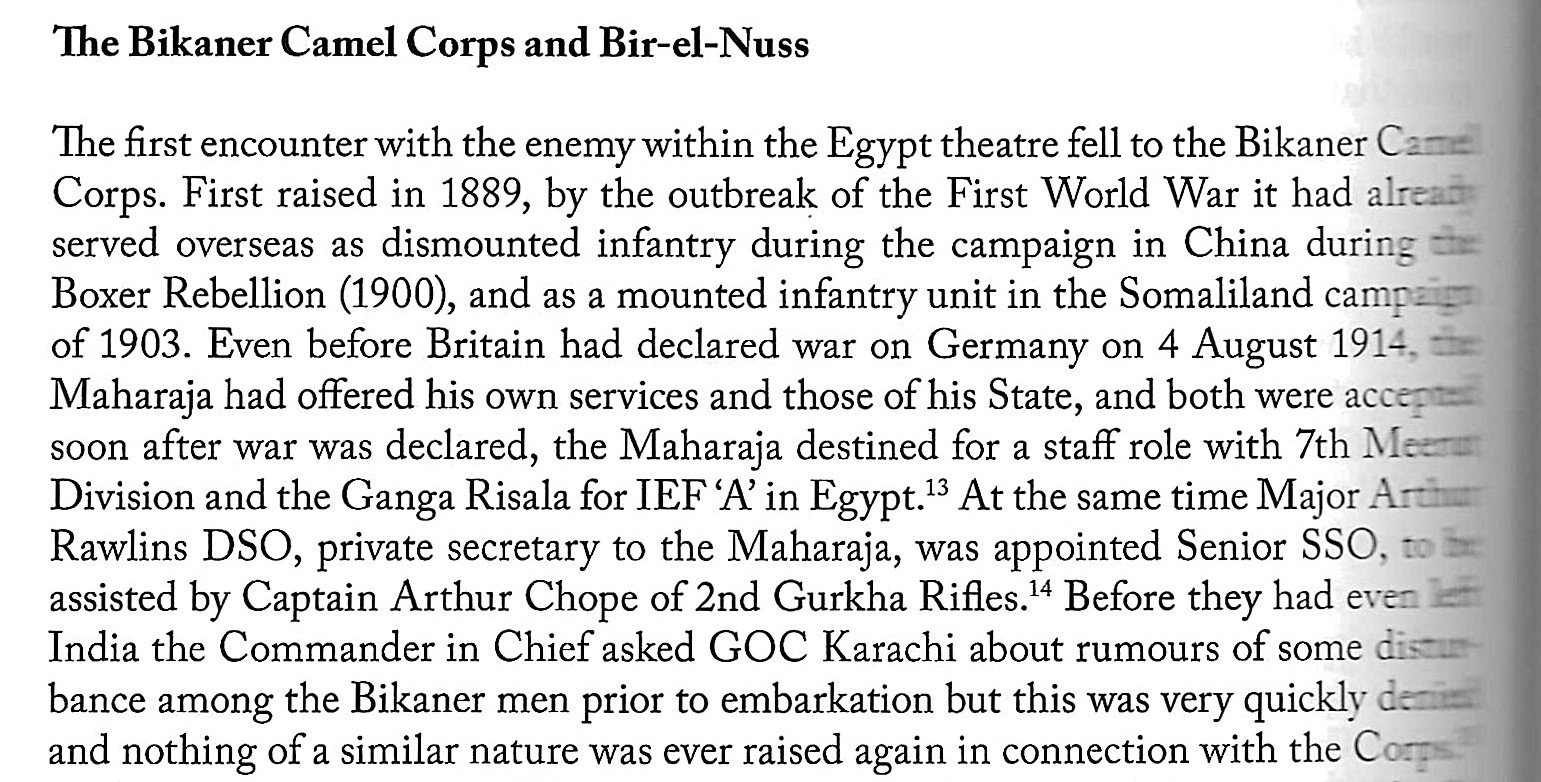 Major Arthur Kennedy Rawlins, 24th Punjabis / Bikaner Camel Corps ...