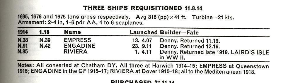 H.M.S. Riviera - Seaplane Carrier - Sailors, navies and the war at sea ...