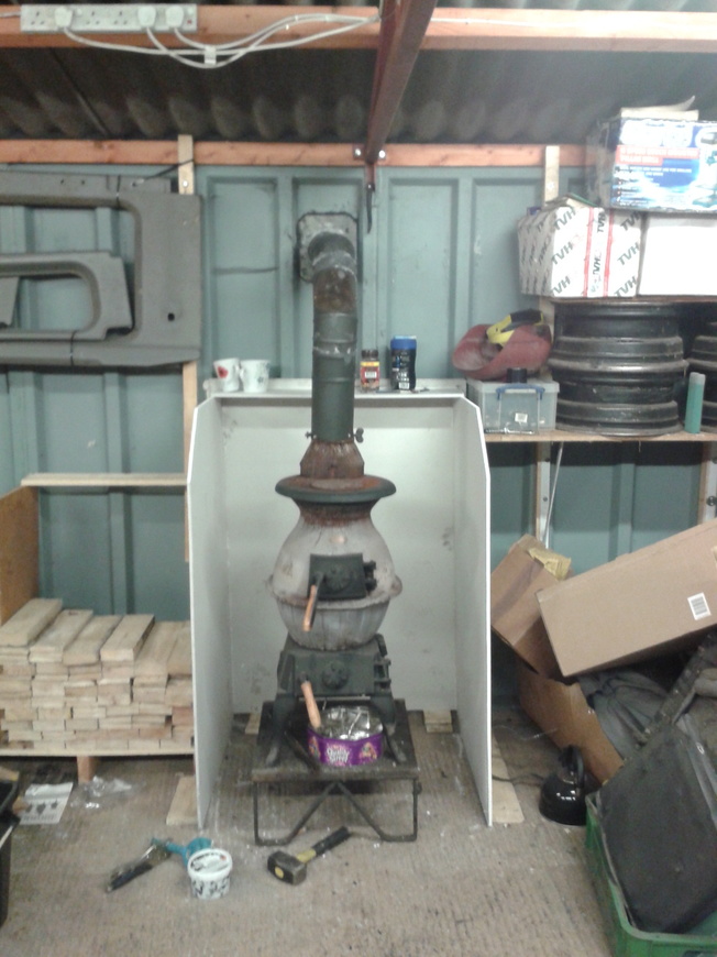 Fitting a Log Burner in a garage - Tools and Fabrication - LR4x4 - The ...