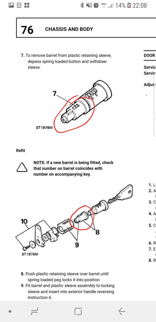 Retaining sleeve for tdi lock barrel - Requests for Part Numbers ...