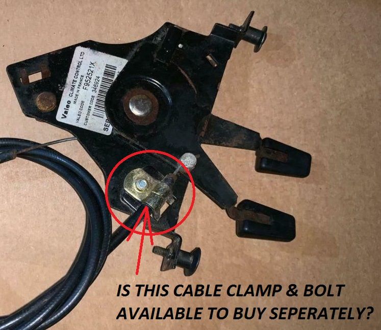 Land Rover Series & Early Defender heater fan control Cable Clamp ...