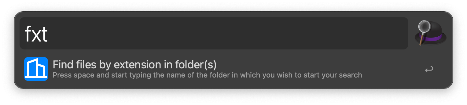 Search files by extension - Share your Workflows - Alfred App Community ...