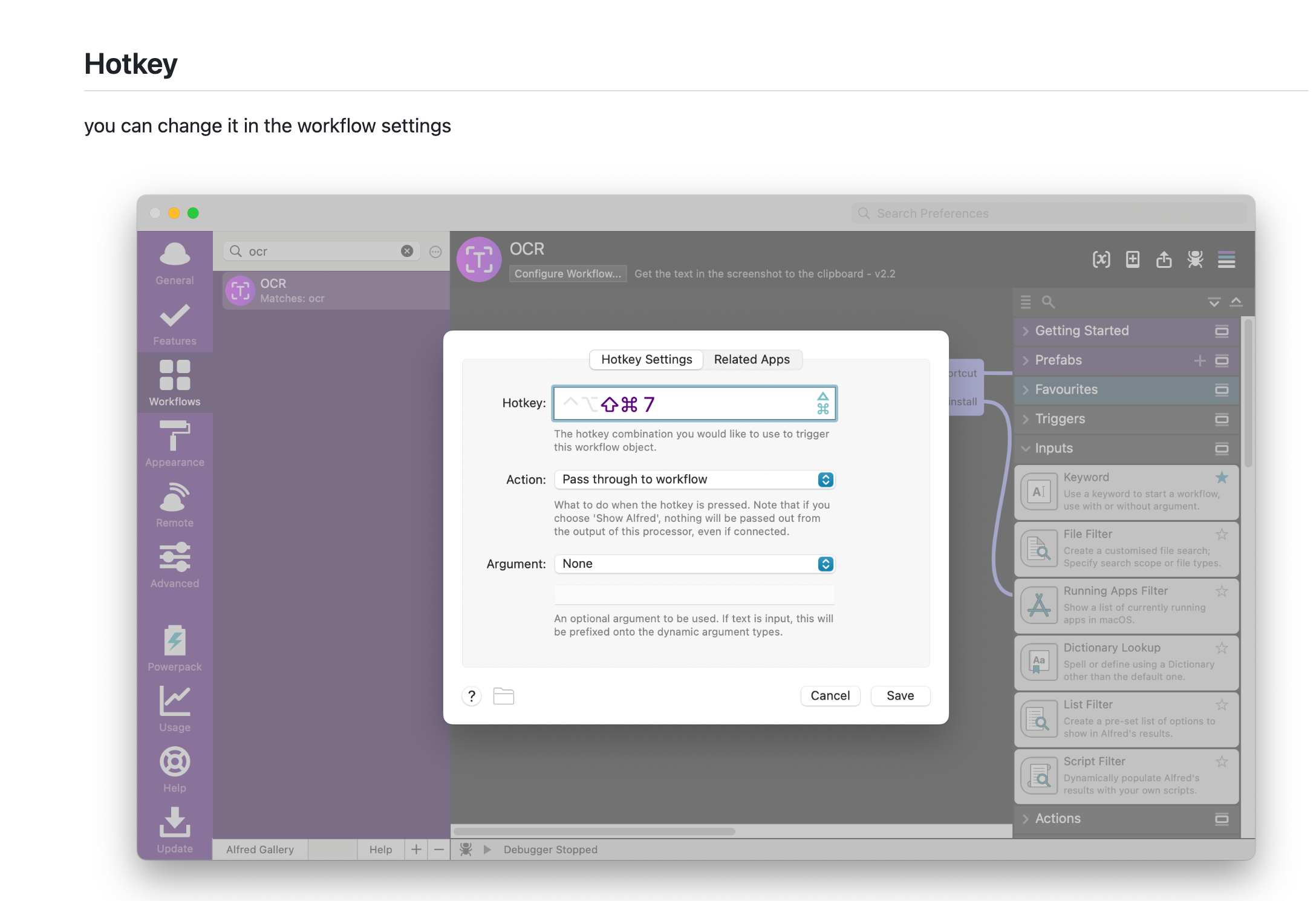 OCR, select the screen area, and press Enter to immediately obtain the ...