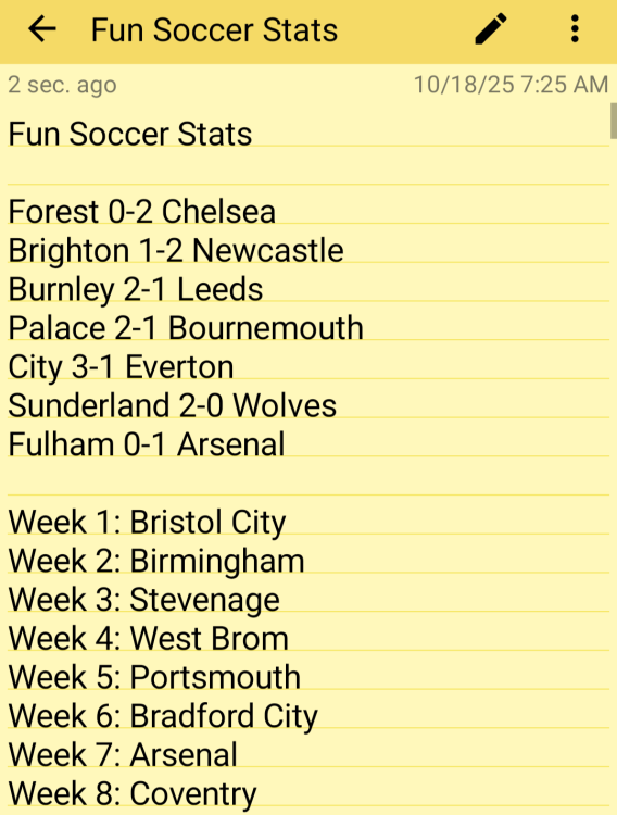 16 (2025/26 season) - Week 16 Results - Page 3 - Myke's Sports Bar - EWB