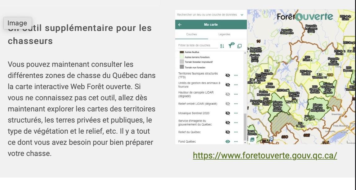 Cartes des zones provinciales de chasse : nouvel outil de consultation ...