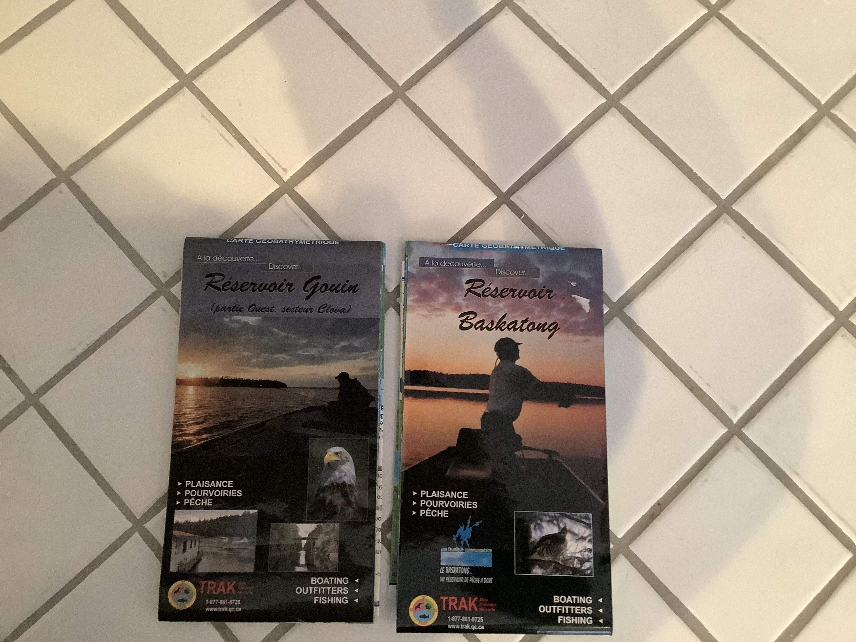 Différentes cartes marine et et topo - Le Pub Pêche QC - Pêche QC