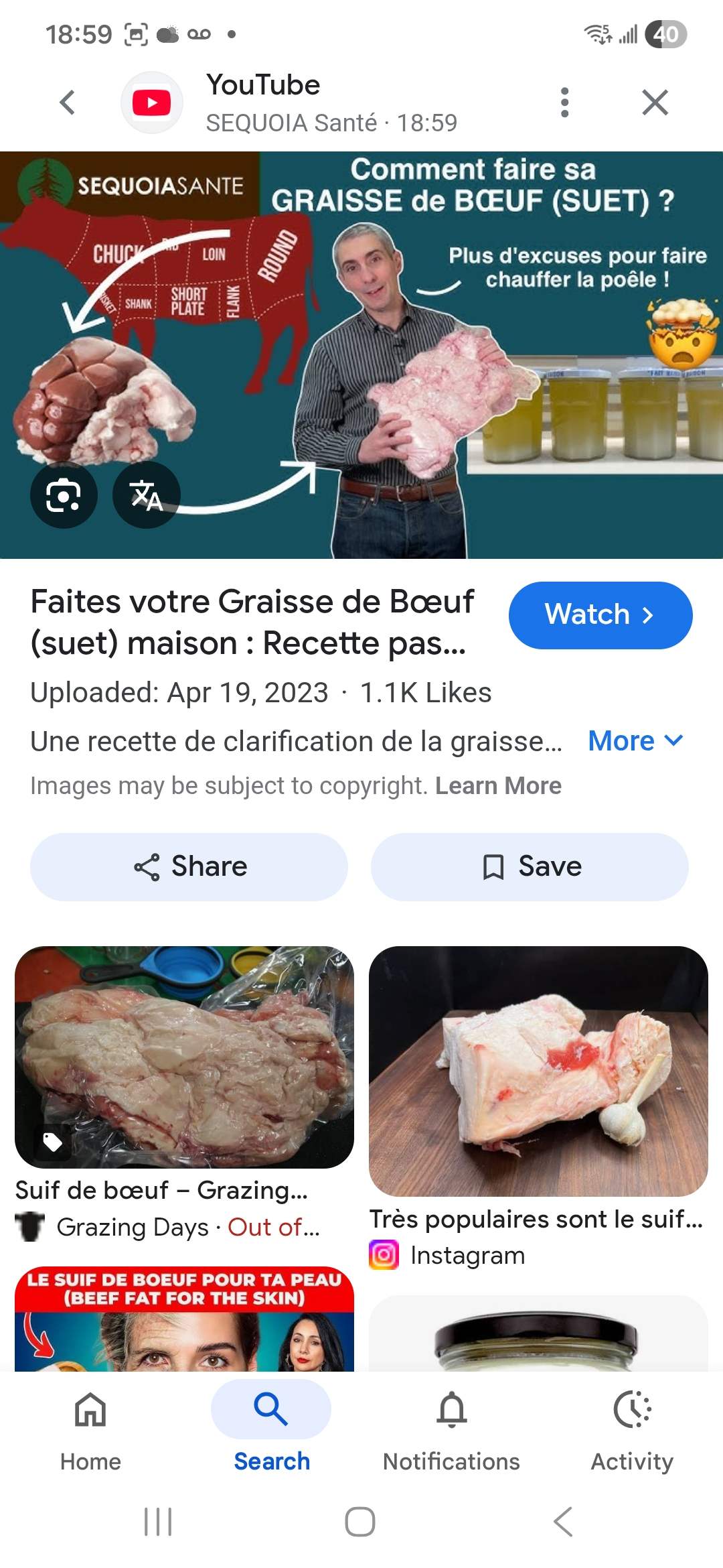 Savez-vous où trouver du suif de boeuf à l'état brut ? - Page 3 - Le ...