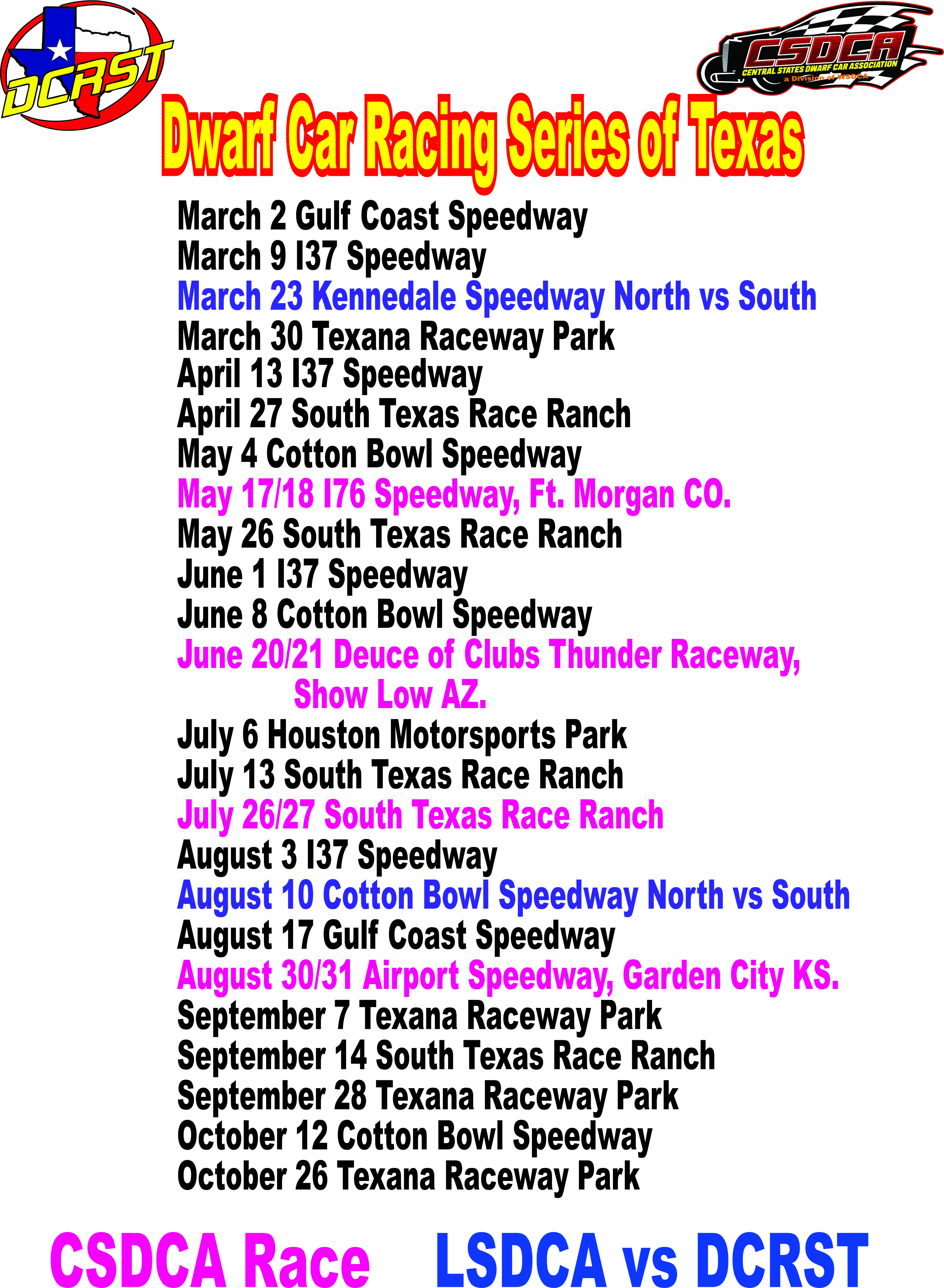 DCRST 2024 - 2024 Texas Track and Series Schedules - Lone Star ...