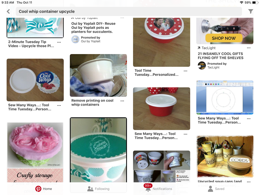 Re-using empty Cool Whip containers? - Crafty Discussion - Craft Server