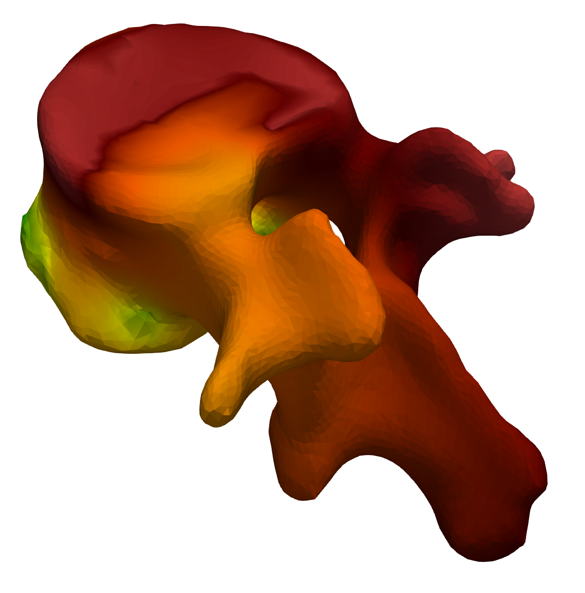 High-fidelity 3D model of the lumbar spine (L2) for finite element ...