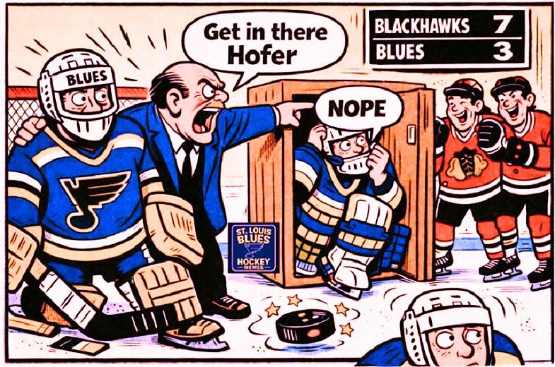 Binnington ignores Montgomery who wanted to pull him, Hofer hides down ...