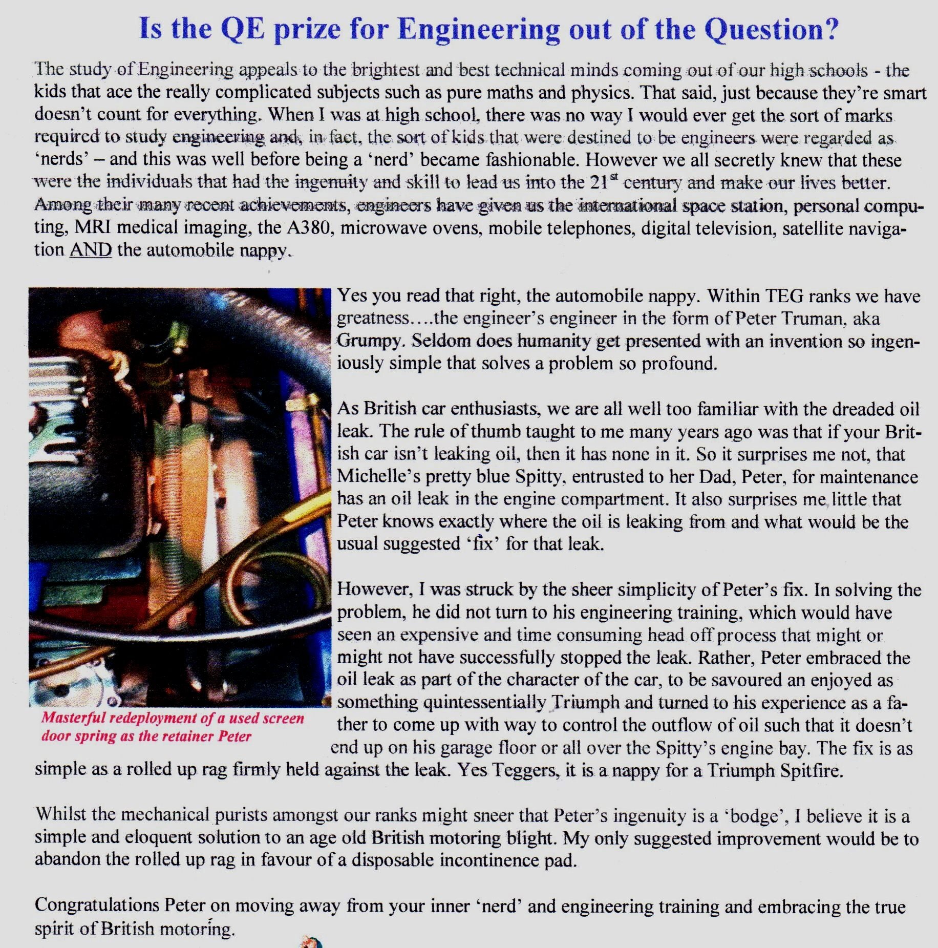 Spitfire MK3........spitting!!! - Engine - The Triumph Sports Six Club ...