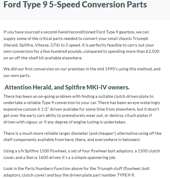 Ford type 9 Clutch in Spitfire mk2 - Gearbox & Overdrive - The Triumph ...