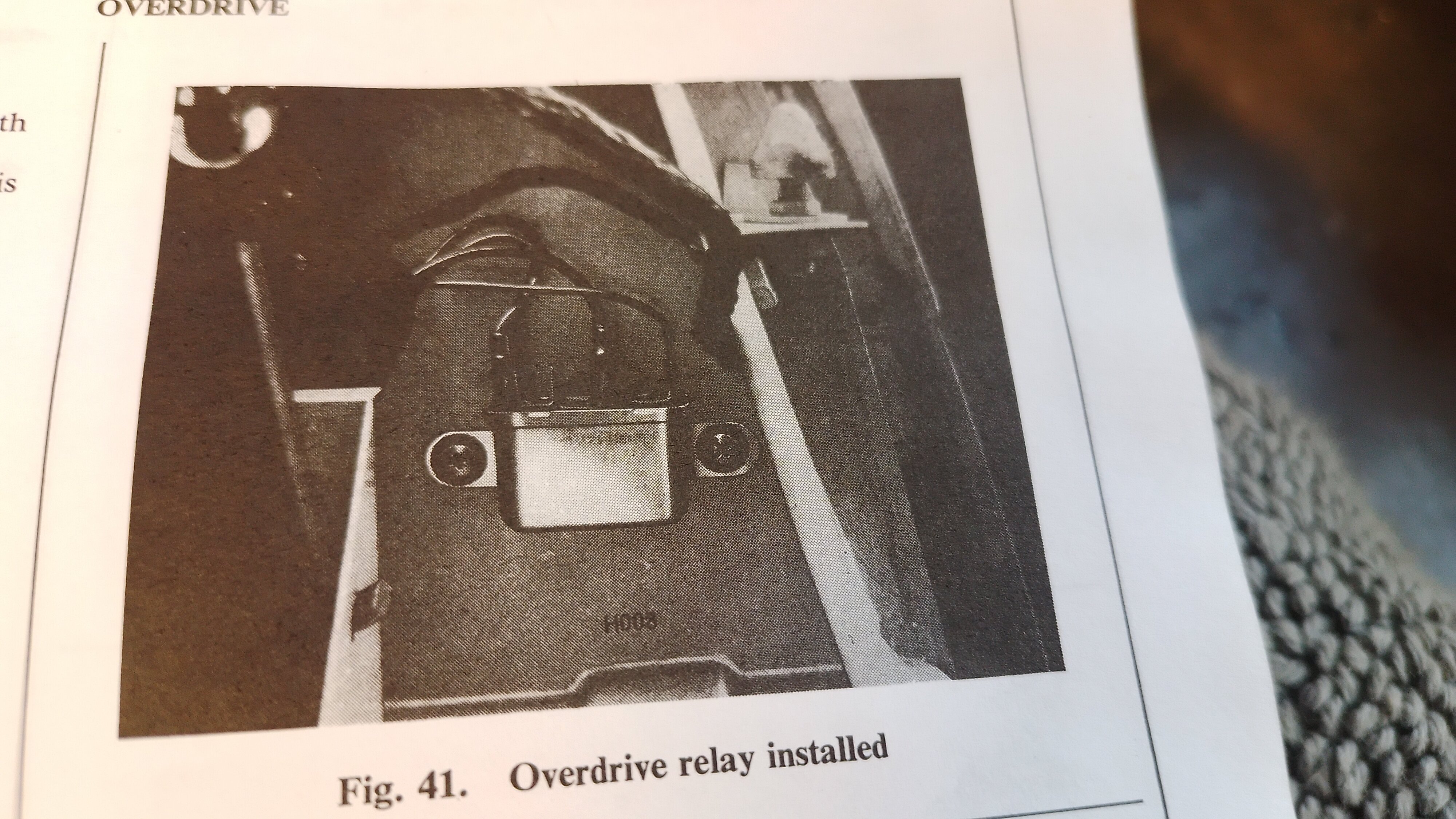 Vitesse Over-drive Relay Location - Electrical System - The Triumph ...
