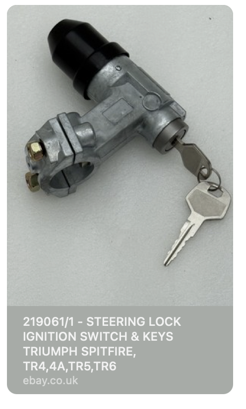 Ignition switch black rubber cover - Electrical System - The Triumph ...