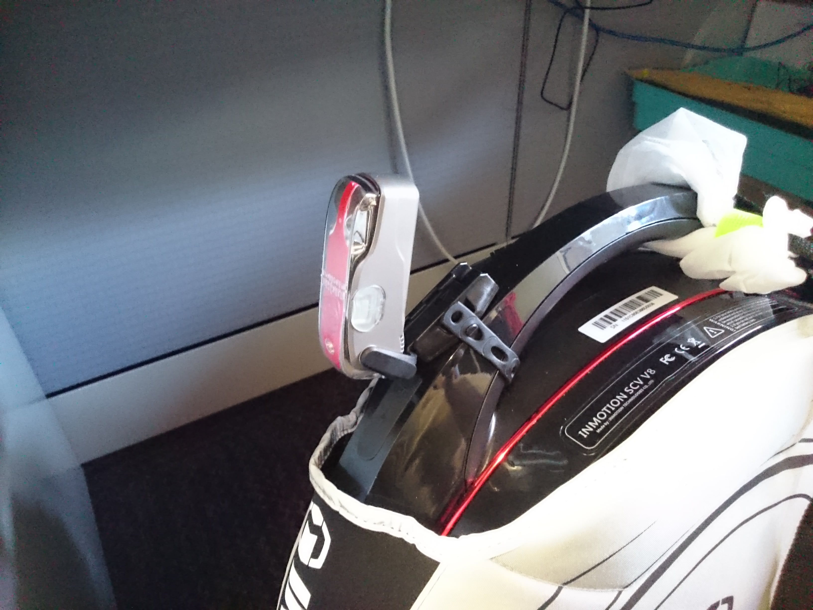 My lighting solution for my Inmotion V8 - Riding Safety and Protective ...