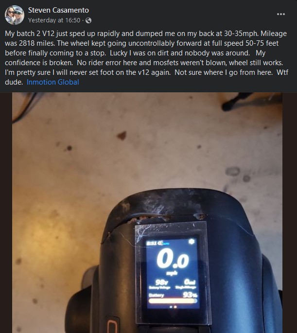 V12 Cutout tracking - Inmotion - Electric Unicycle Forum (euc community)