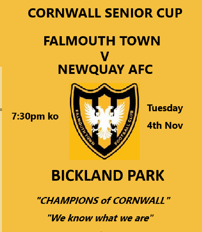 CORNWALL SENIOR CUP. FALMOUTH TOWN v NEWQUAY AFC - The #CornishFootball ...
