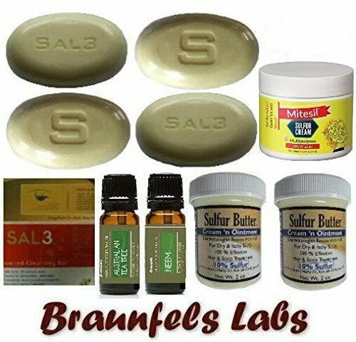Mite S Pack - Sulphur Wash, Cream, Ointments & Essential Oils Kit ...