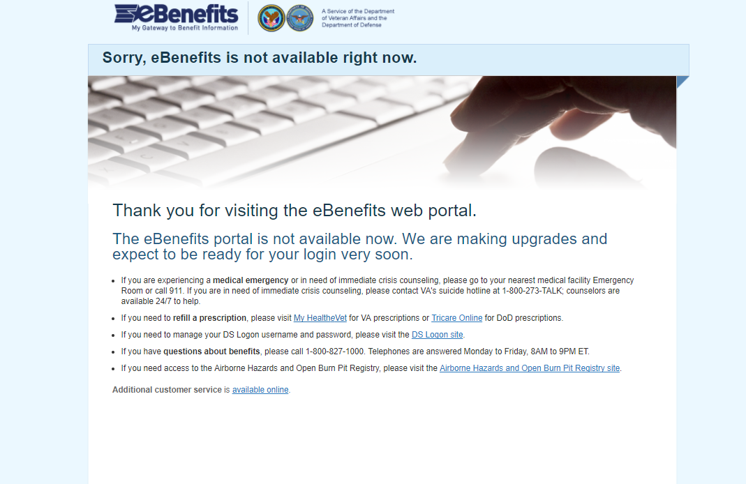 eBenefits login problems - VA Disability Claims Research - HadIt.com’s ...