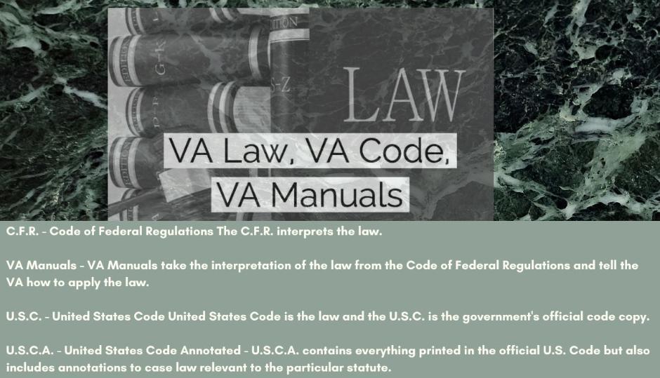 VA Disability Law References - VA Claims and Benefits Information ...