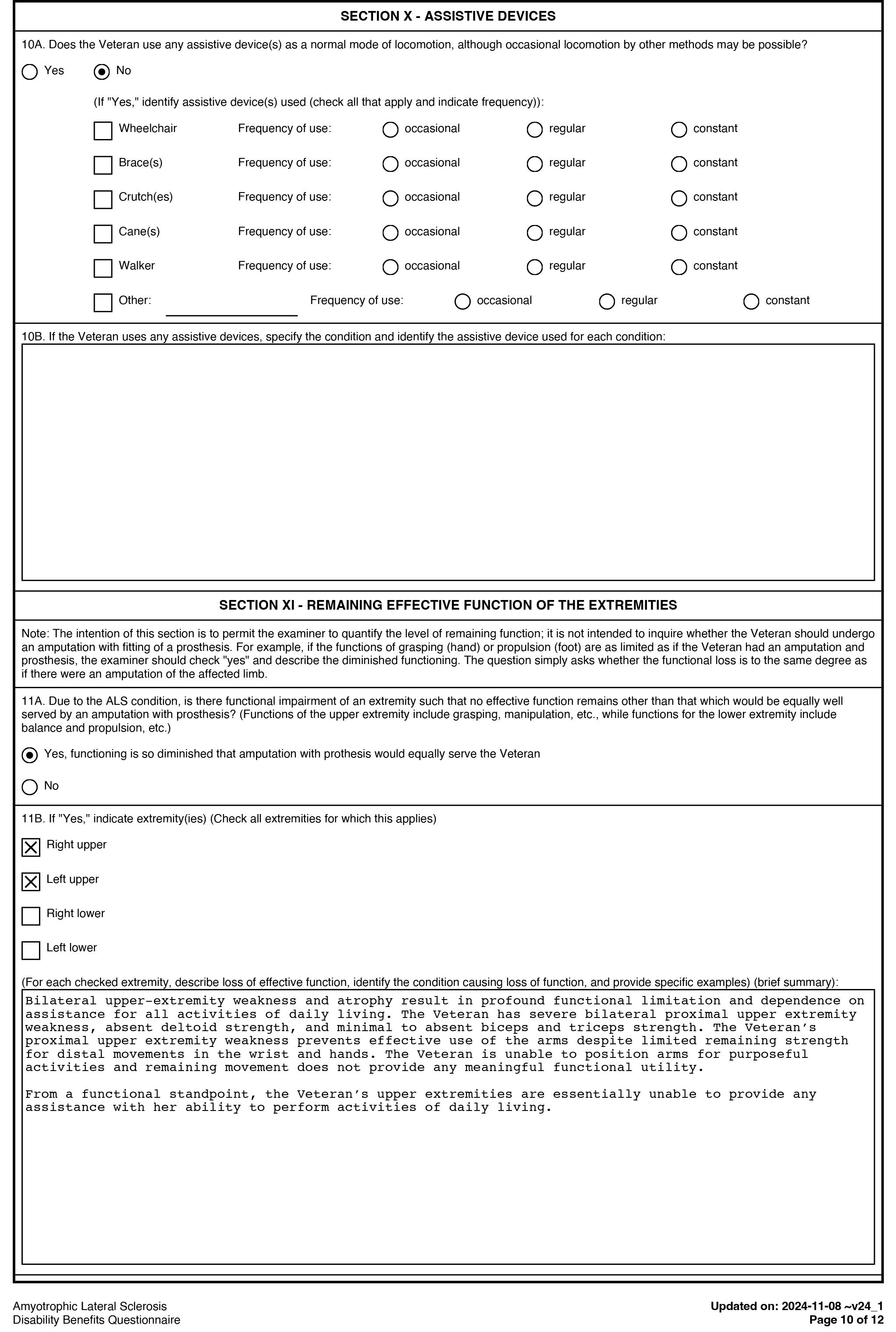 ALS DBQ and Loss Of Use of Arms - VA Disability Claims Research - HadIt ...