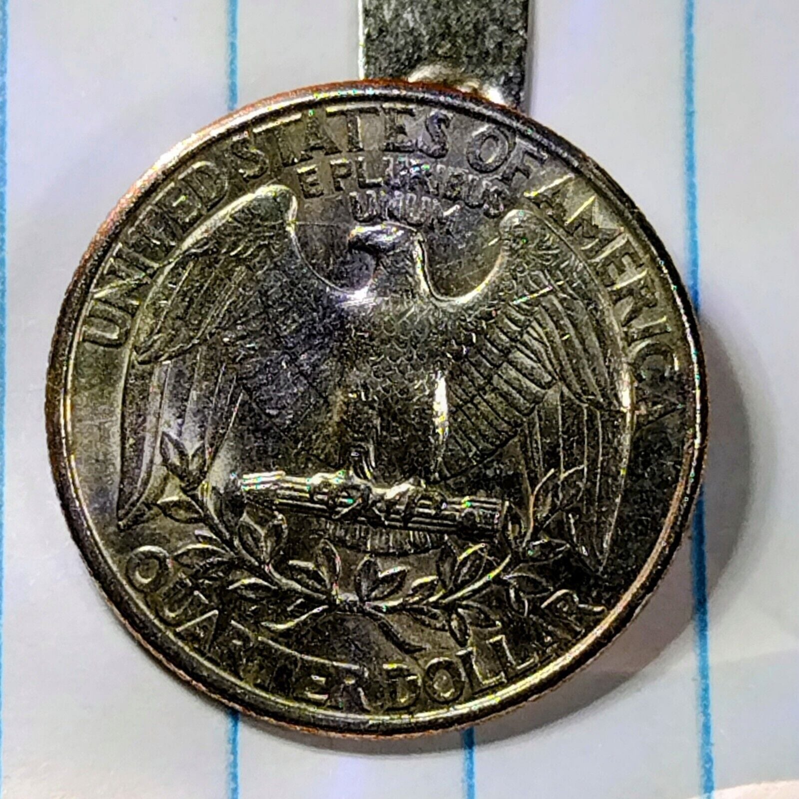1996 P Washington Quarter - Die Break/Die Crack Error - Spitting Eagle ...