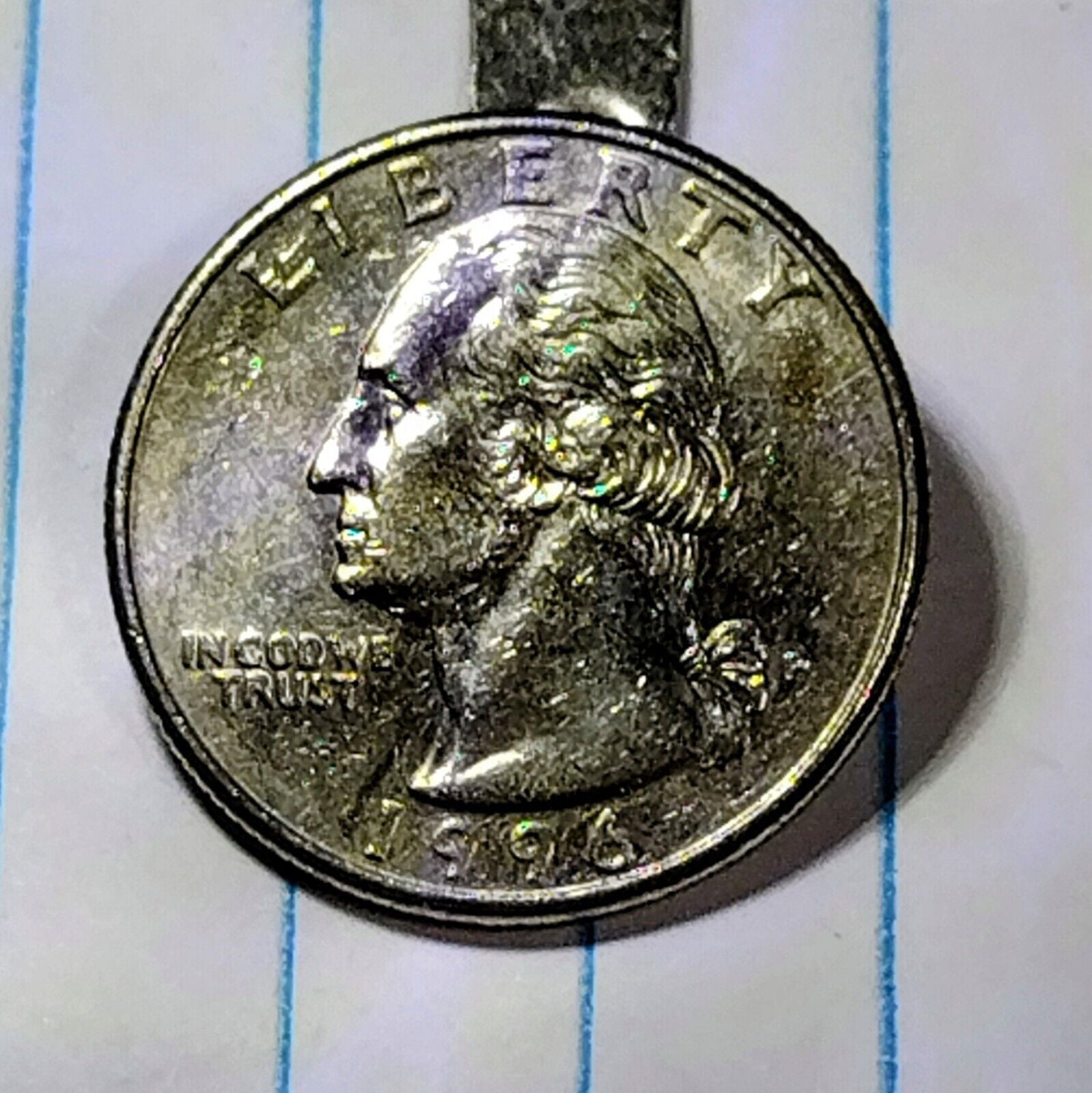 1996 P Washington Quarter - Die Break/Die Crack Error - Spitting Eagle ...