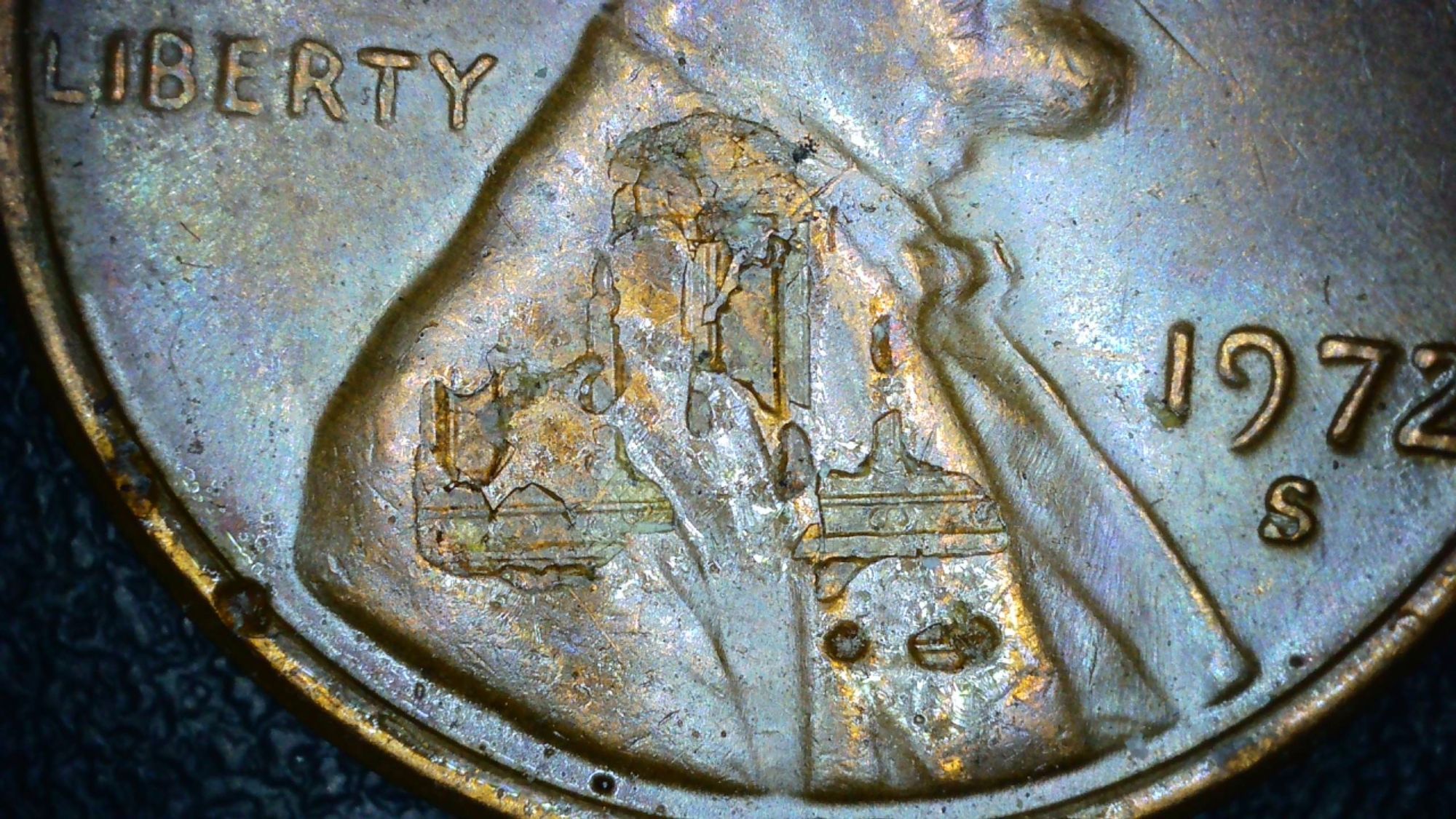 1972 s Penny part of the back stamped on the front - Newbie Coin ...