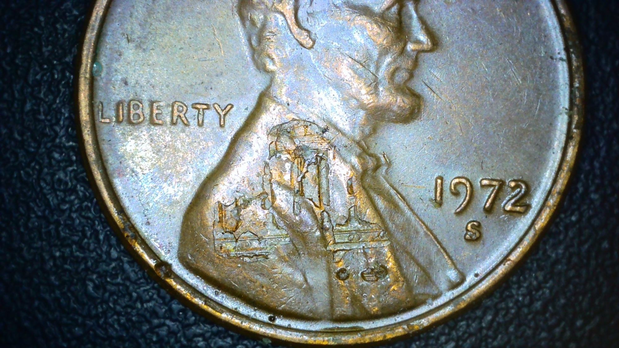 1972 s Penny part of the back stamped on the front - Newbie Coin ...