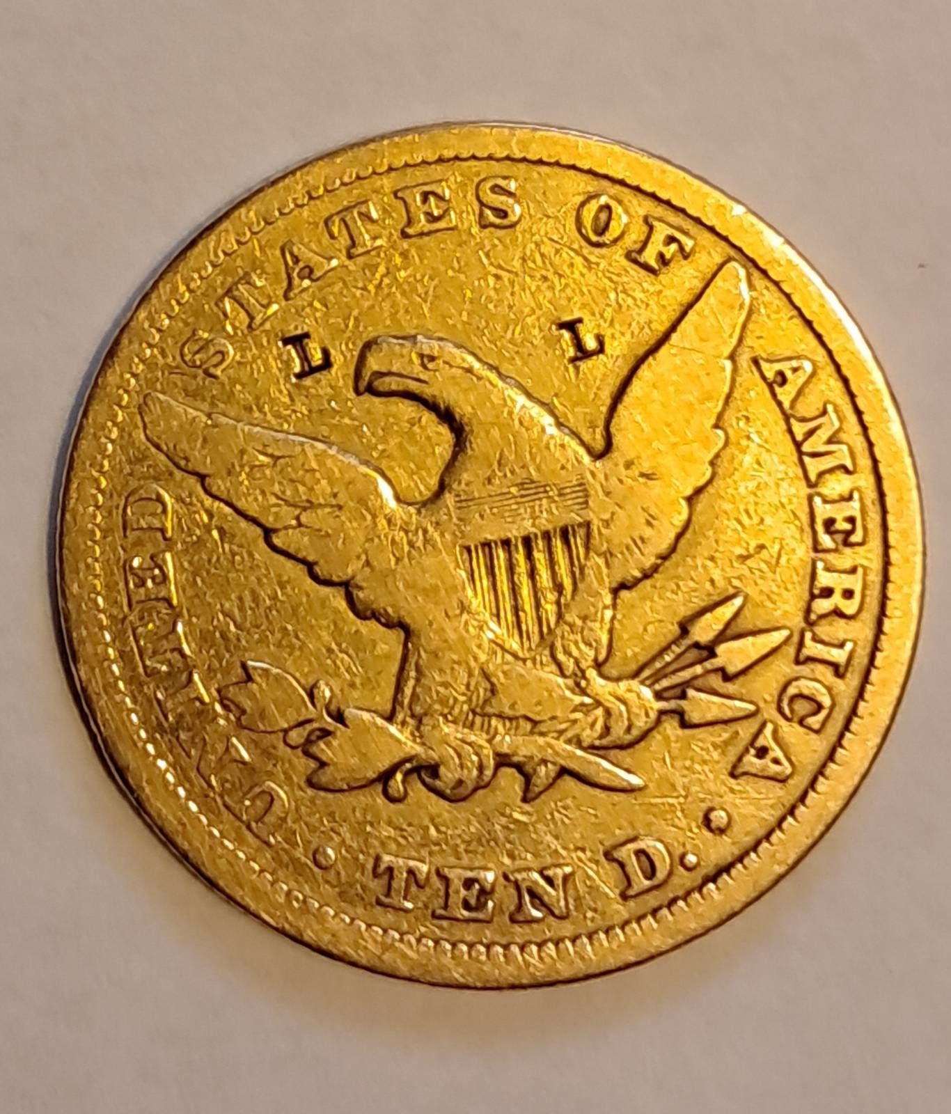 "L" stamped on 1849 $10 Liberty Head - US, World, and Ancient Coins ...